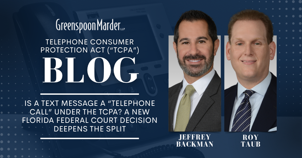 Is a Text Message a “Telephone Call” Under the TCPA? A New Florida ...